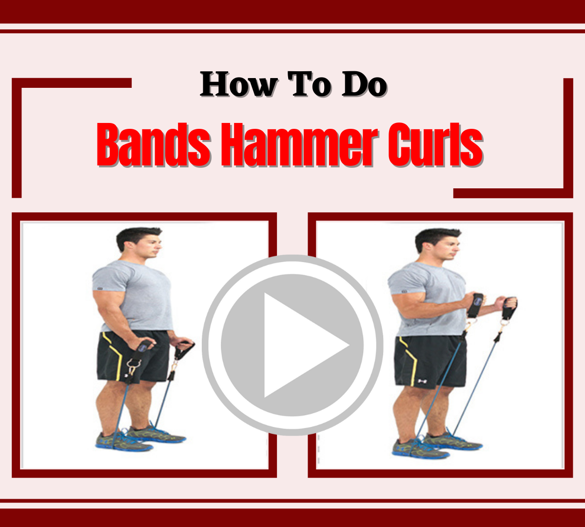 Bands Hammer Curls - Biceps exercise - aestheticbeats