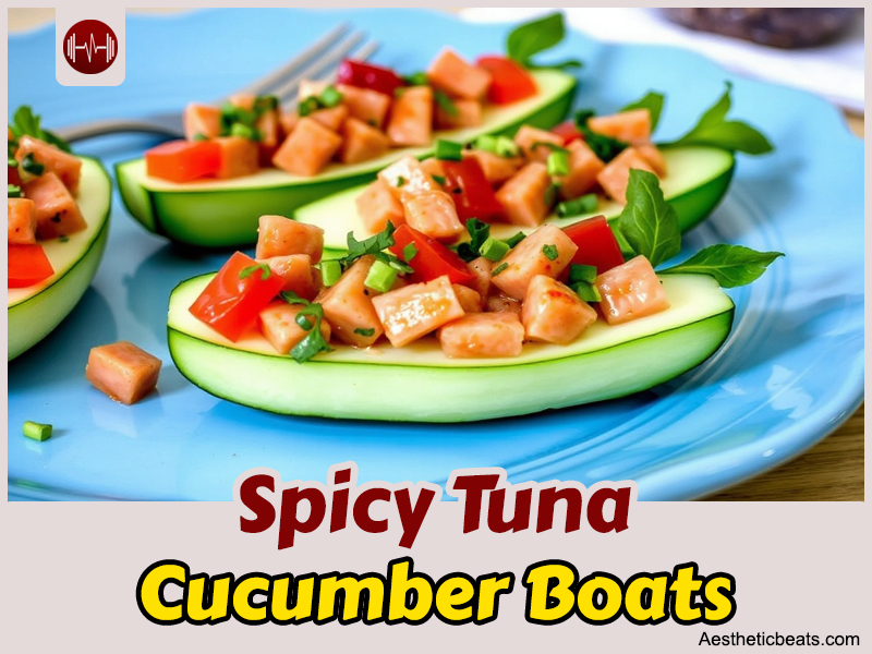 Spicy Tuna Cucumber Boats - aestheticbeats