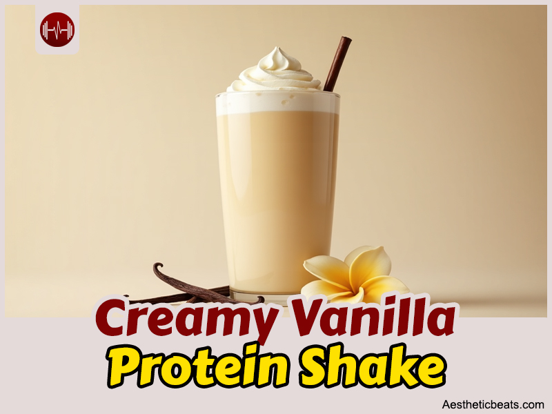 Creamy Vanilla Protein Shake - aestheticbeats