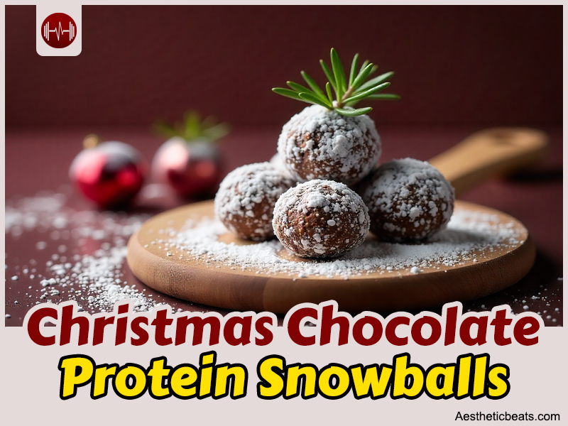 Christmas Chocolate Protein Snowballs - aestheticbeats