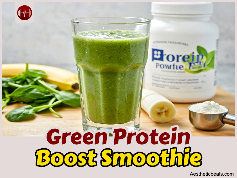 Green Protein Boost Smoothie - aestheticbeats